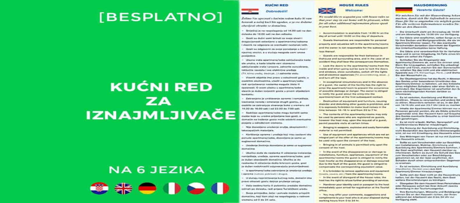 kućni red Archives - Puni Apartmani